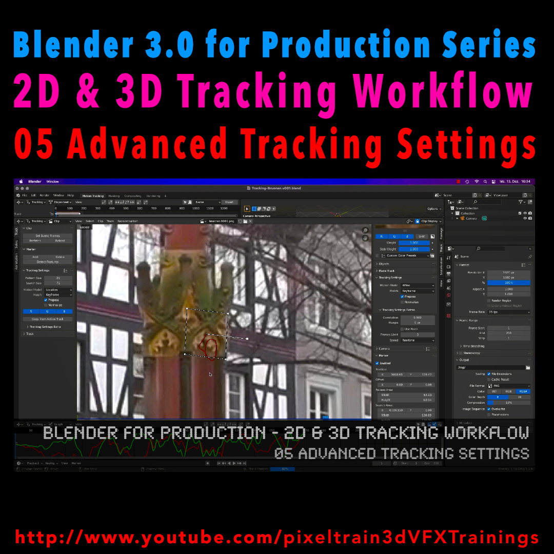 Blender 3.0 for Production – 2D & 3D Tracking Workflow – 05 Advanced Tracking Settings – Helge Maus