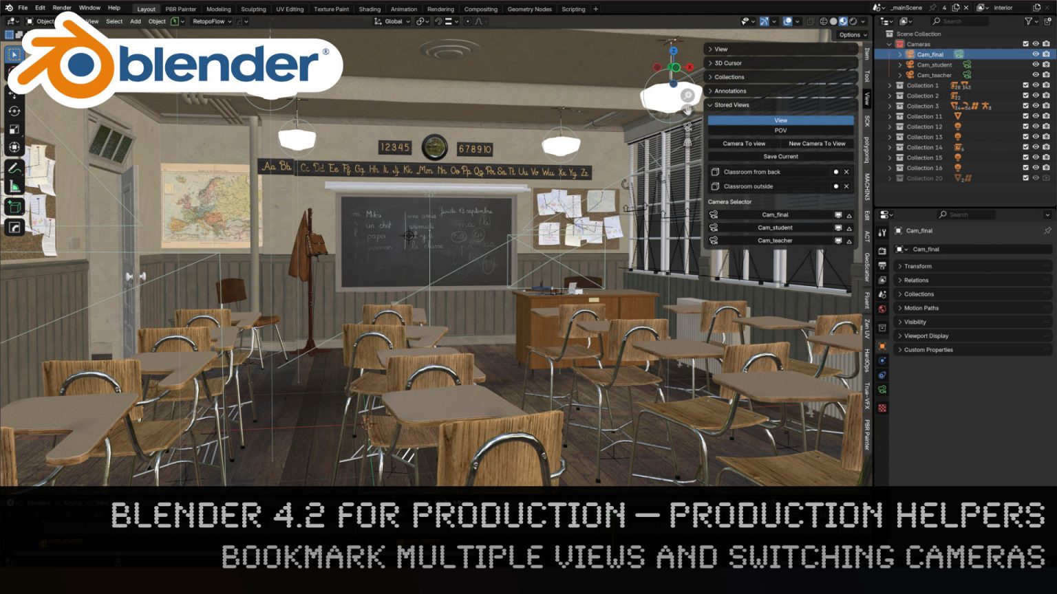 Tutorial Blender 42 For Production Bookmark Multiple Views And Switching Camera With The